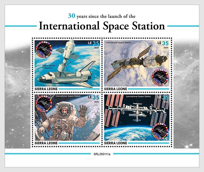 SIERRA LEONE 2025 MNH 30 years since launch International Space Station ...