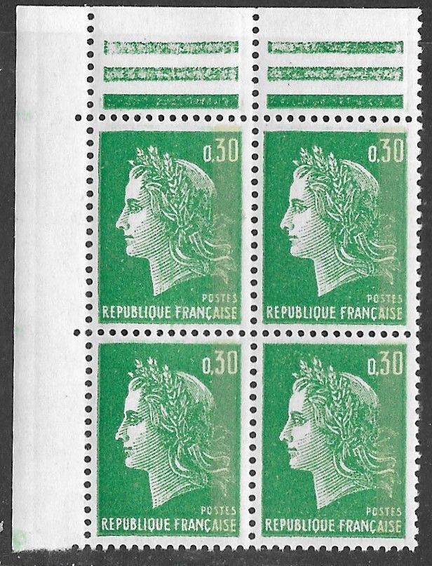 France # 1231C Marianne - 30c typo, TAGGED block/4 (1) Mint NH | Europe ...