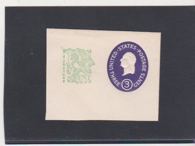 1958 US Scott # U540 die 5 stamped full corner Cut Square Surcharged ...