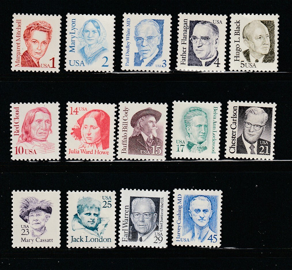 United States 2168-2178, 2180-2182, 2184, 2188 MH Famous People (A ...