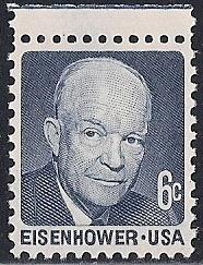 #1393V 6 cent Eisenhower Stamp mint OG NH EGRADED SUPERB 99 XXF ...