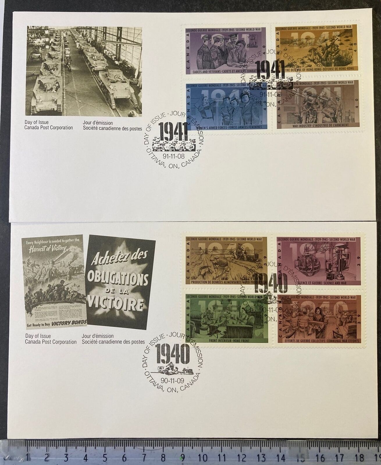 Canada 1990/91 FDC world war II wwii ww2 militaria used | Canada, Stamp ...