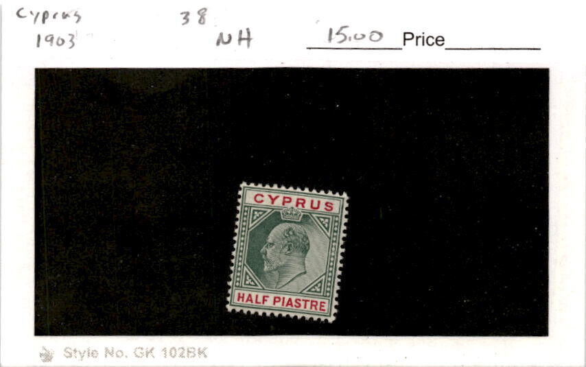 Cyprus, Postage Stamp, #38 Mint NH, 1903 King Edward (AB) | Europe ...