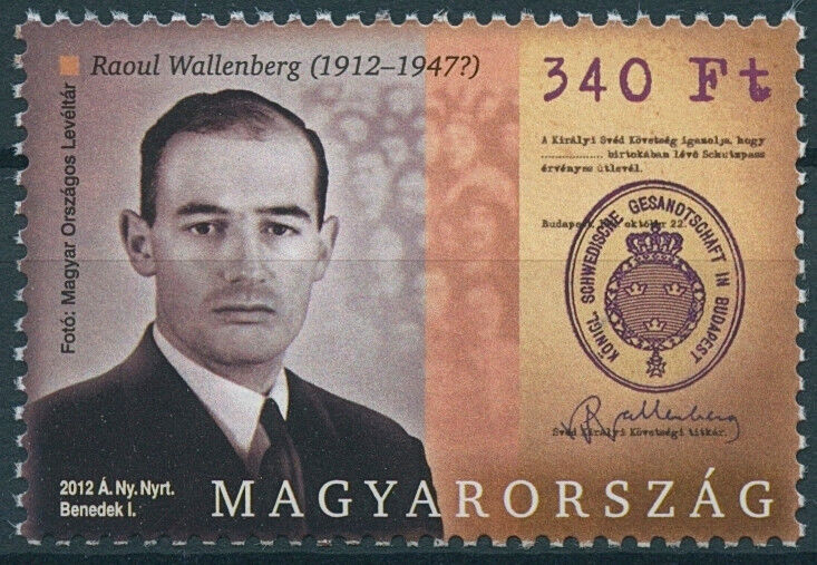 Hungary Stamps 2012 MNH Raoul Wallenberg WWII WW2 Saviour Budapest Jews ...
