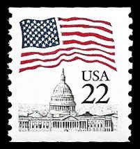 PCBstamps US #2115a 22c Flag over Capital, coil, MNH, (2) | United ...