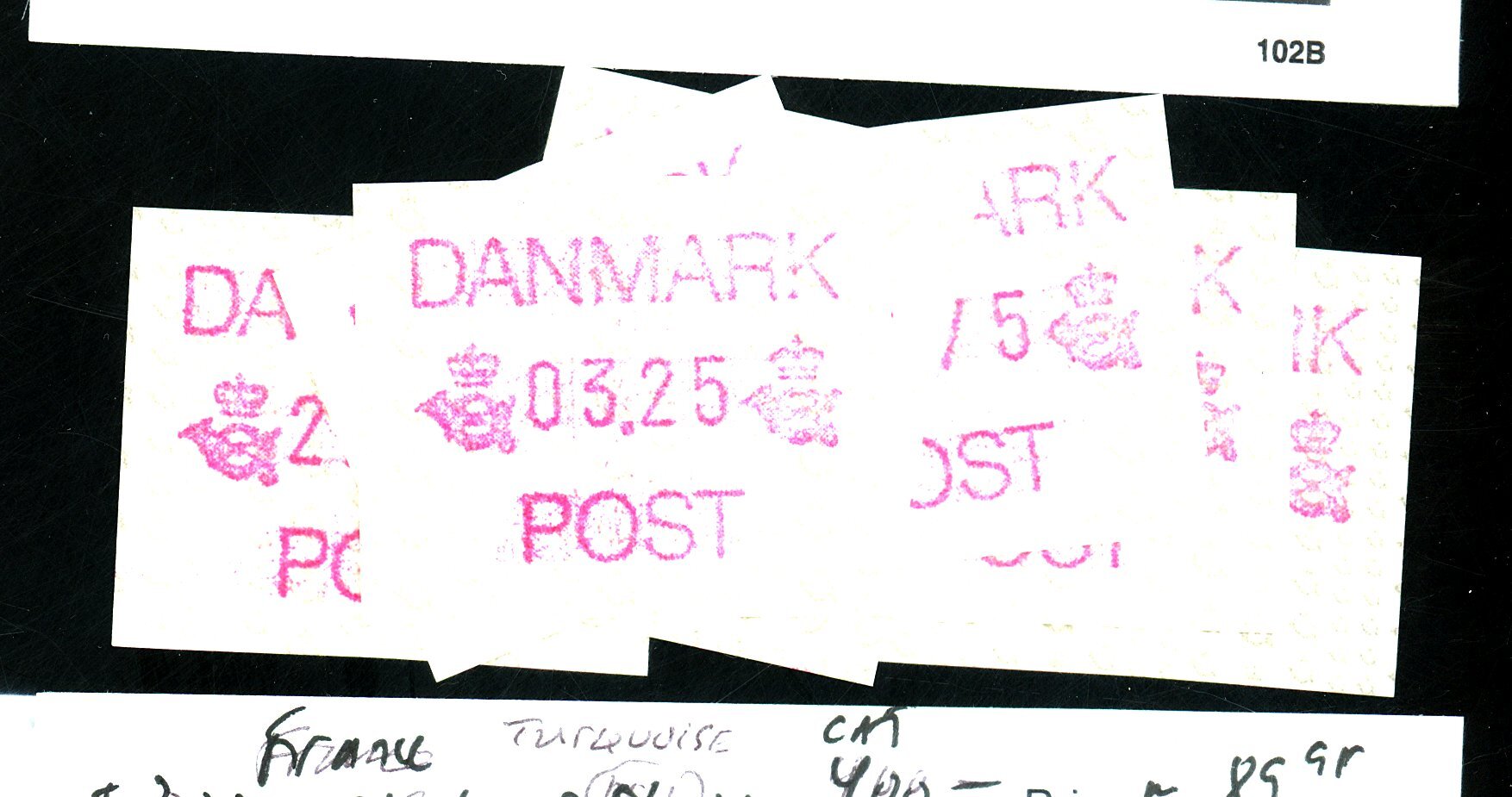 Denmark 1990 (7) Mint Vending Machine Labels 3.25 to 32 | Europe ...