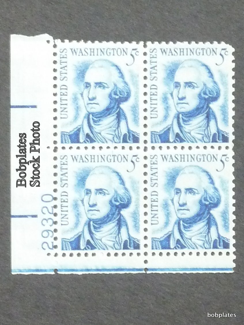 BOBPLATES #1283a Washington Plate Block F-VF NH DCV=$1 ~See Details for ...