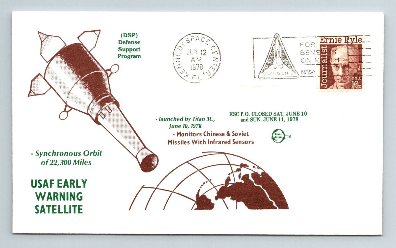 1978 USAF Early Warning Satellite - Launched by Titan 3C 06/10/1978 ...