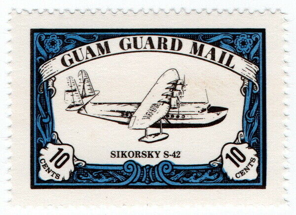 (I.B) Guam Local Post : Guam Guard Mail 10c (Sikorsky S-42) | United ...