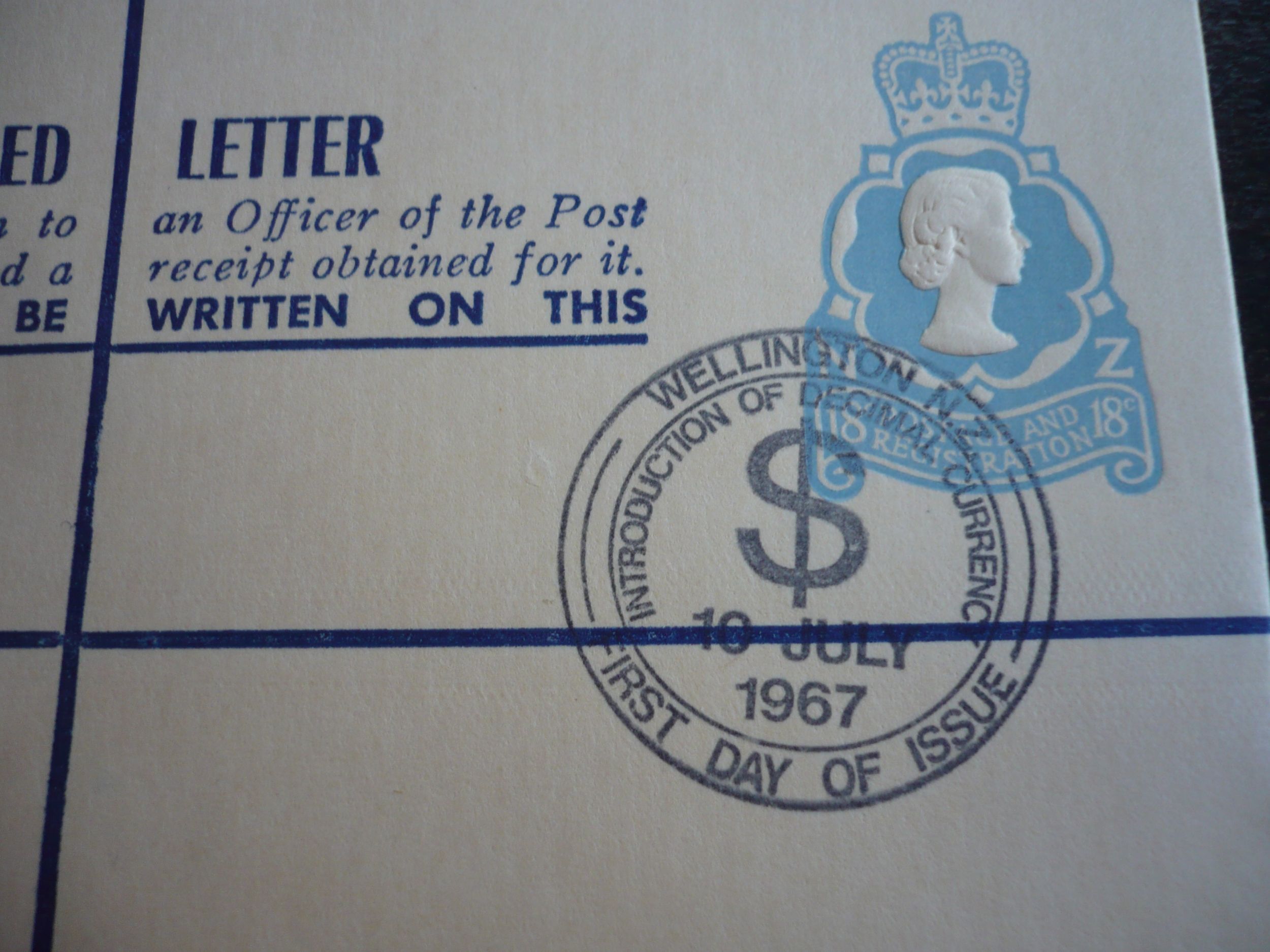 Postal History - New Zealand - Registered Letter 18c. - First Day Cover ...