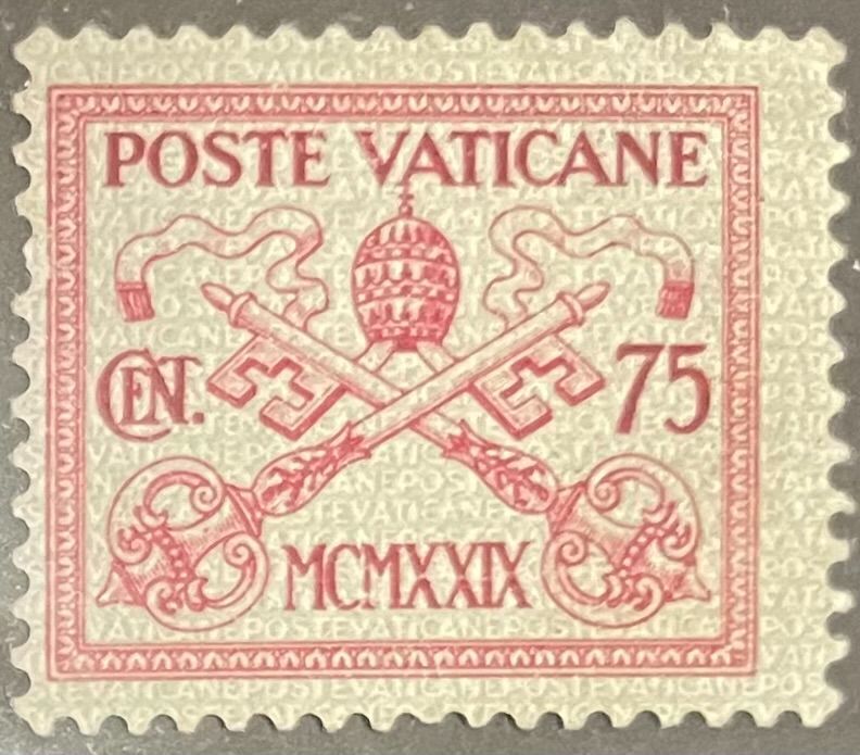 1929 Stamp of Vatican City of Papal Coat of Arms SC#7 MNH | Europe ...