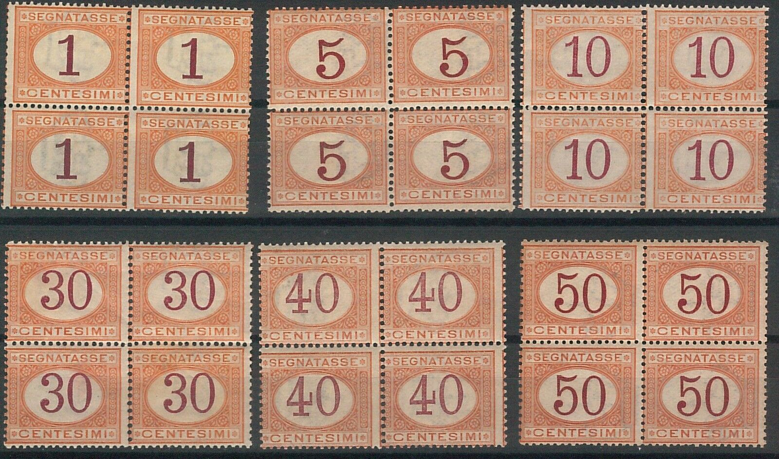 United-segnatasse in stamps: SASS 3 + 20 + 21 +23 + 24 +25 NEW ...