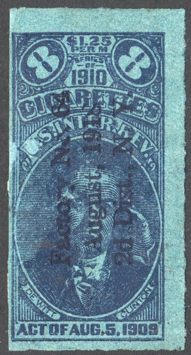 TA85b Series of 1901 Cigarette Revenue Stamp: 8 Cigarettes; Used ...