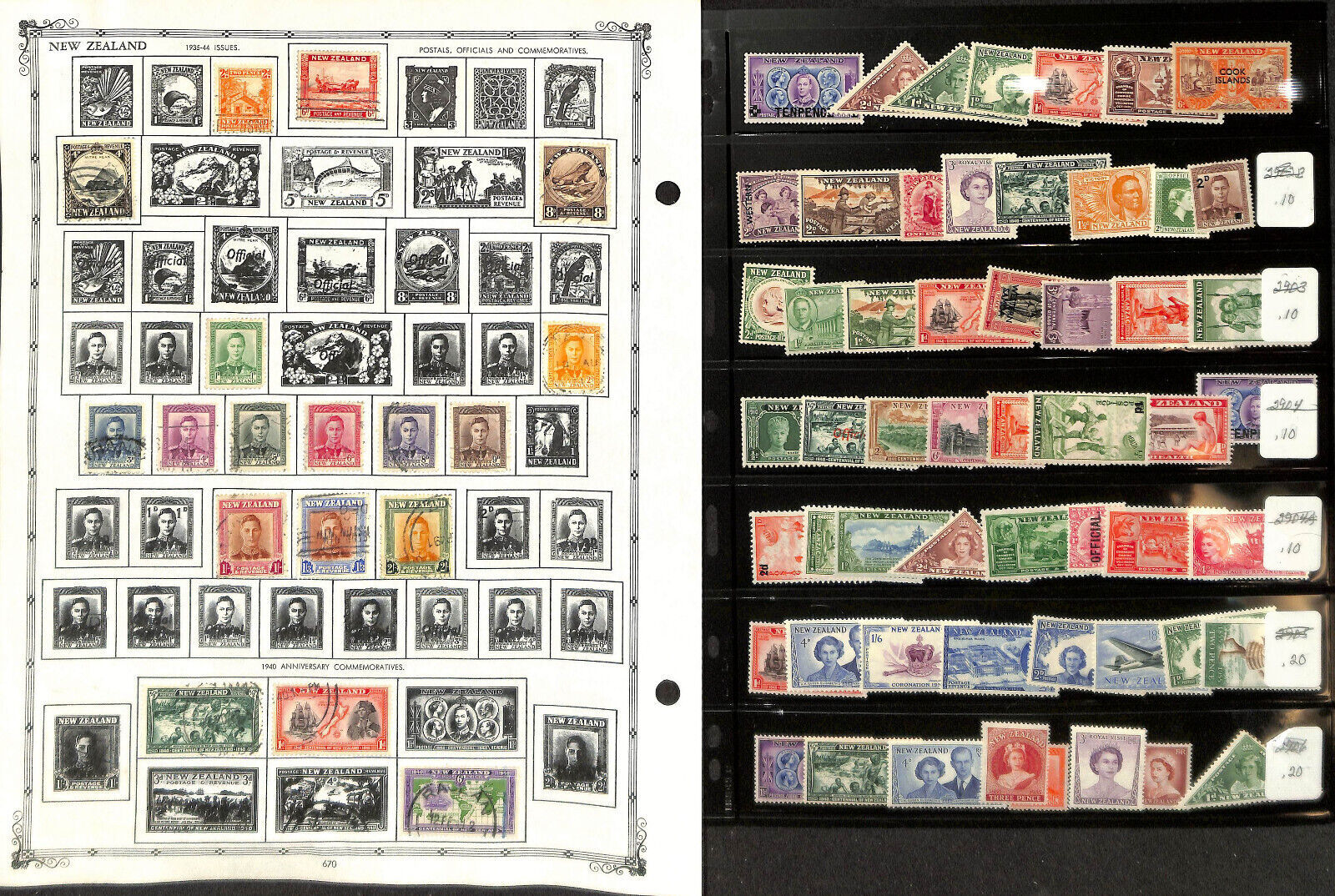 New Zealand Stamp Collection on 11 Regent Pages, 1874-1966 (CX ...