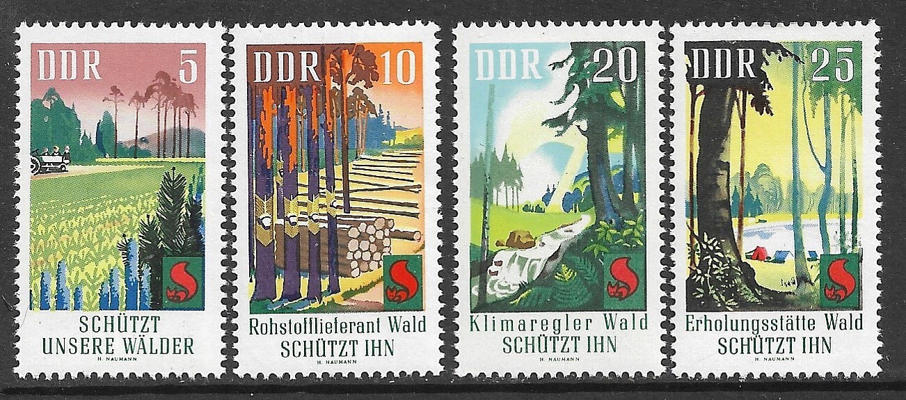 EAST GERMANY DDR 1969 Prevention of Forest Fires Set Sc 1101-1104 MNH ...