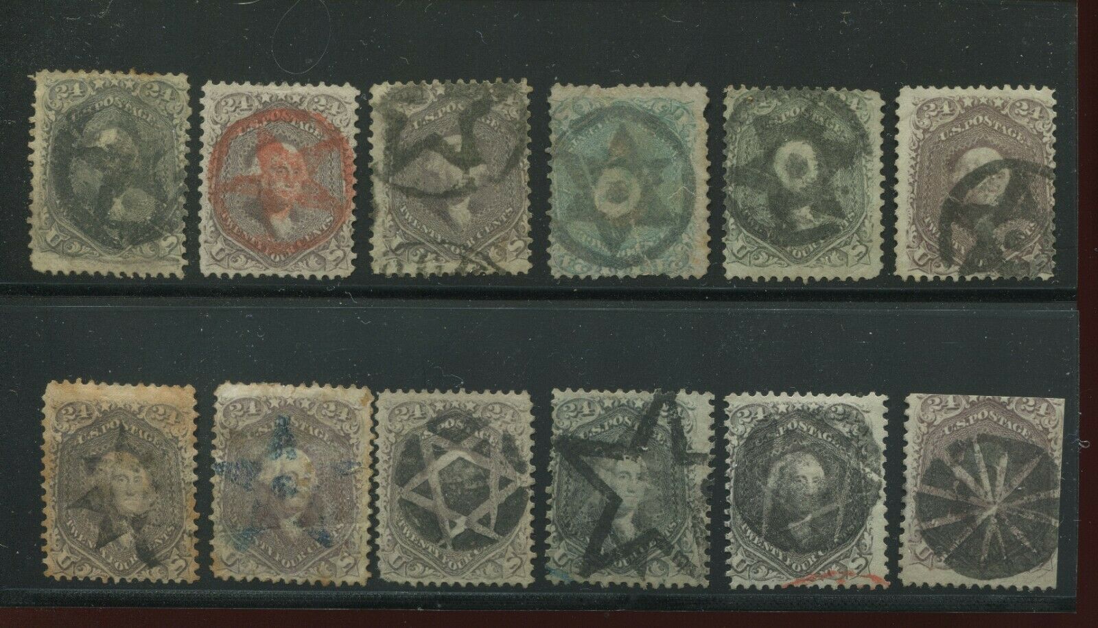70 & 78 Washington Used Star Cancel Selection of 12 Stamps (Stock By 10 ...