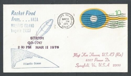 1975 Rocket Fired By NASA Off Wallops Island In Atlantic STRYPI Q8-7747 ...