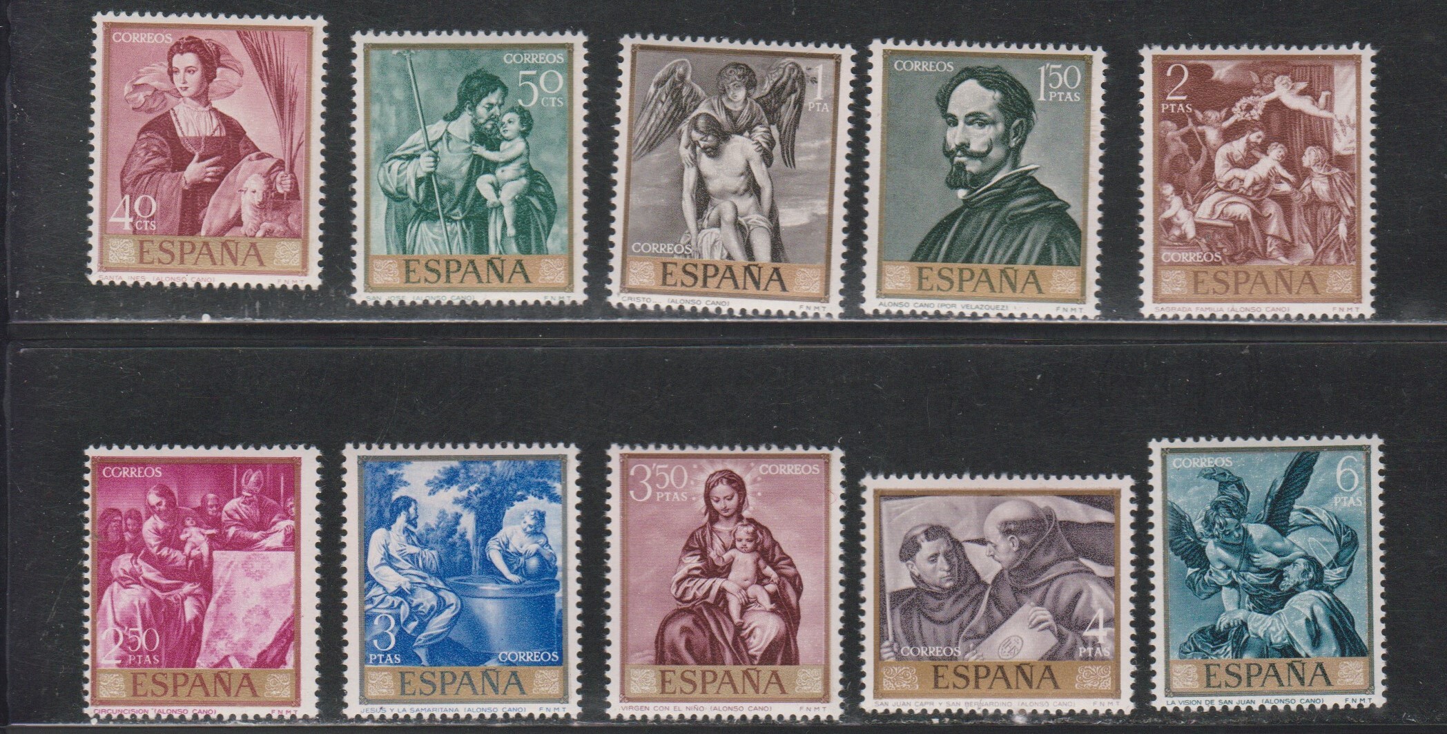 Spain # 1556-1565, Paintings by Cano, Mint NH, | Europe - Spain ...