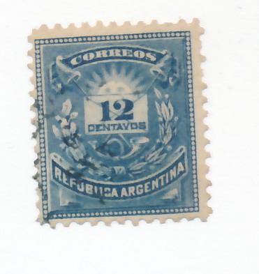 Argentina 1884 Scott 54 Perf. 12 usaed - 12c, Letter | Central & South ...
