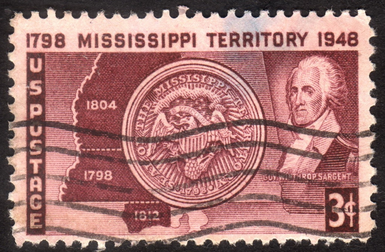 1948, US 3c, Map & Seal of Mississippi, Used, Sc 955 | United States ...