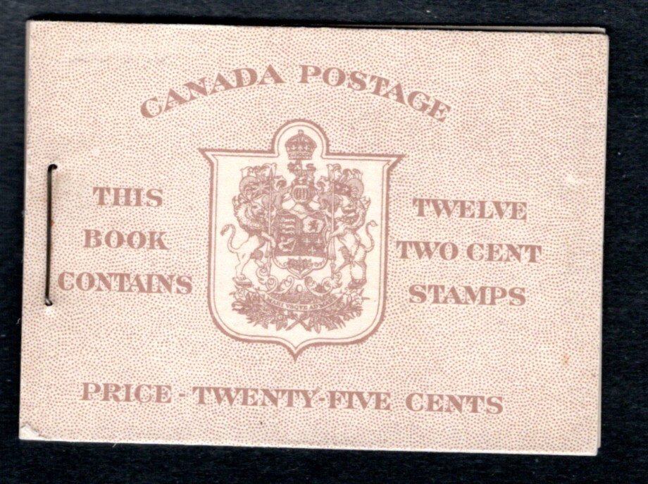 Scott BK33a, 1942 Issue, 2c, 2 panes of 6 (250b), Canada booklet ...
