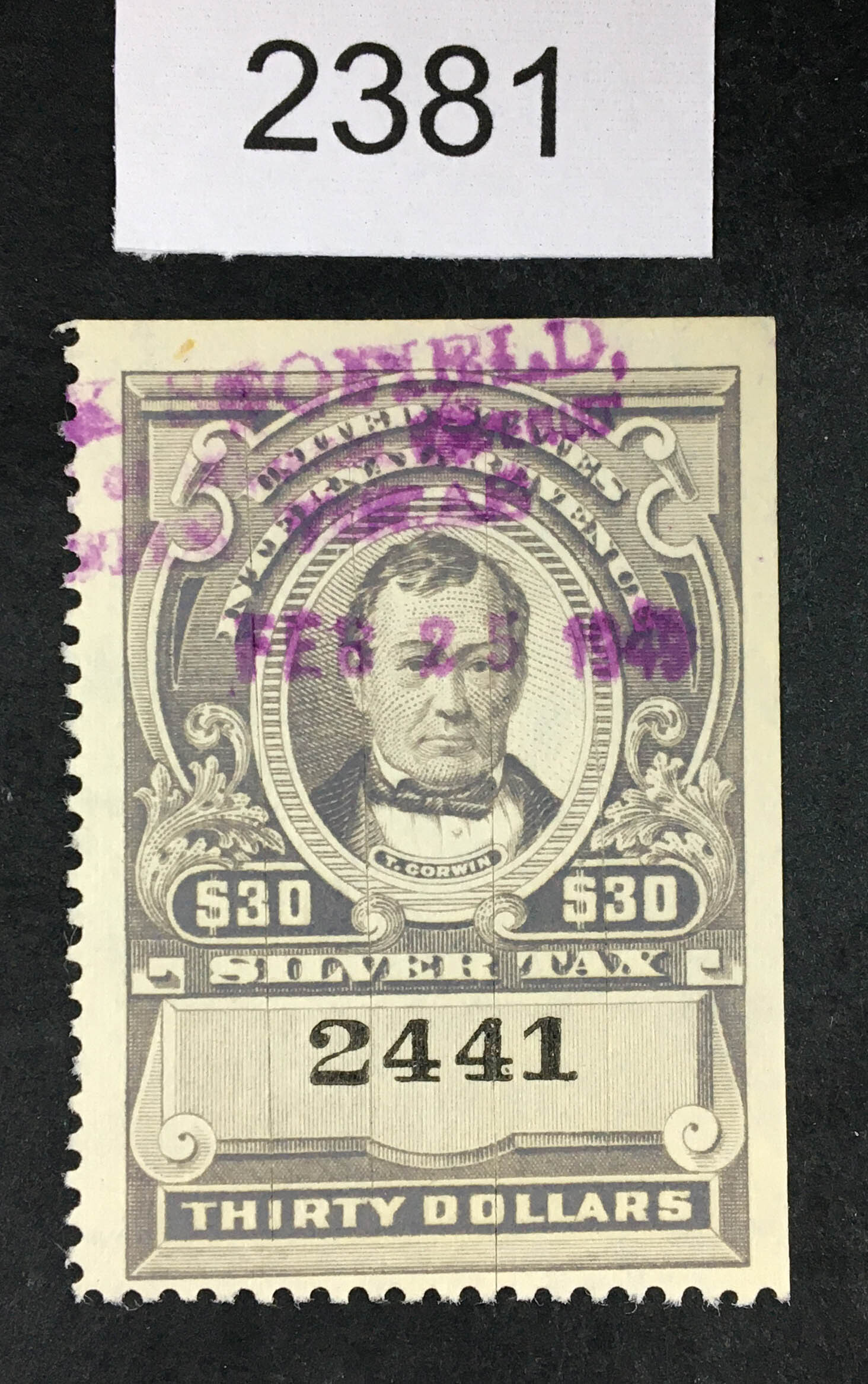 #313 US Stamps # Rg127 Used $80 LOT #2381 | United States, General ...