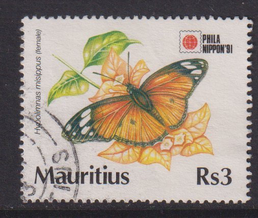 Mauritius #740 used 1991 butterflies 3r | Africa - Mauritius, General ...