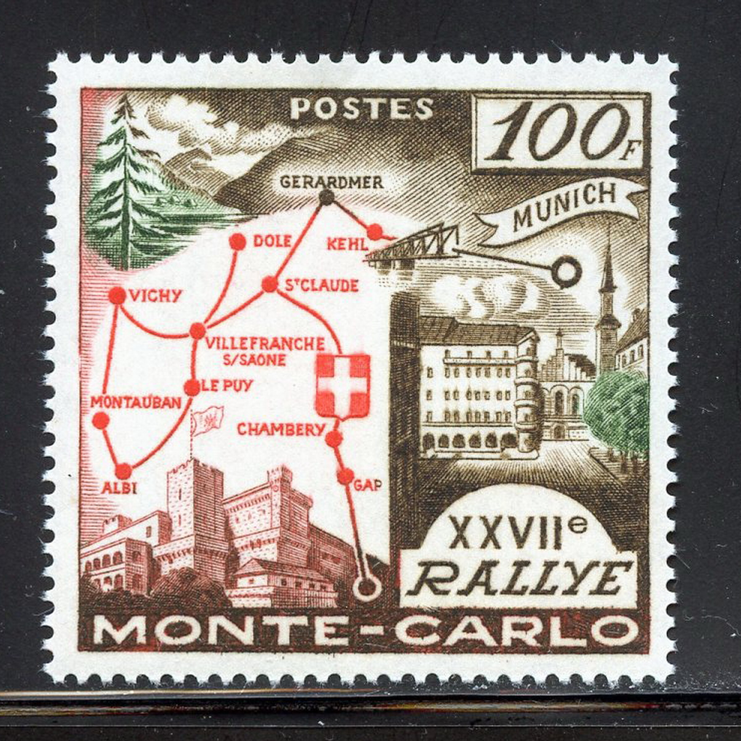 Monaco 411 MNH, 27th. Monte Carlo Car Rally Issue from 1958. | Europe ...