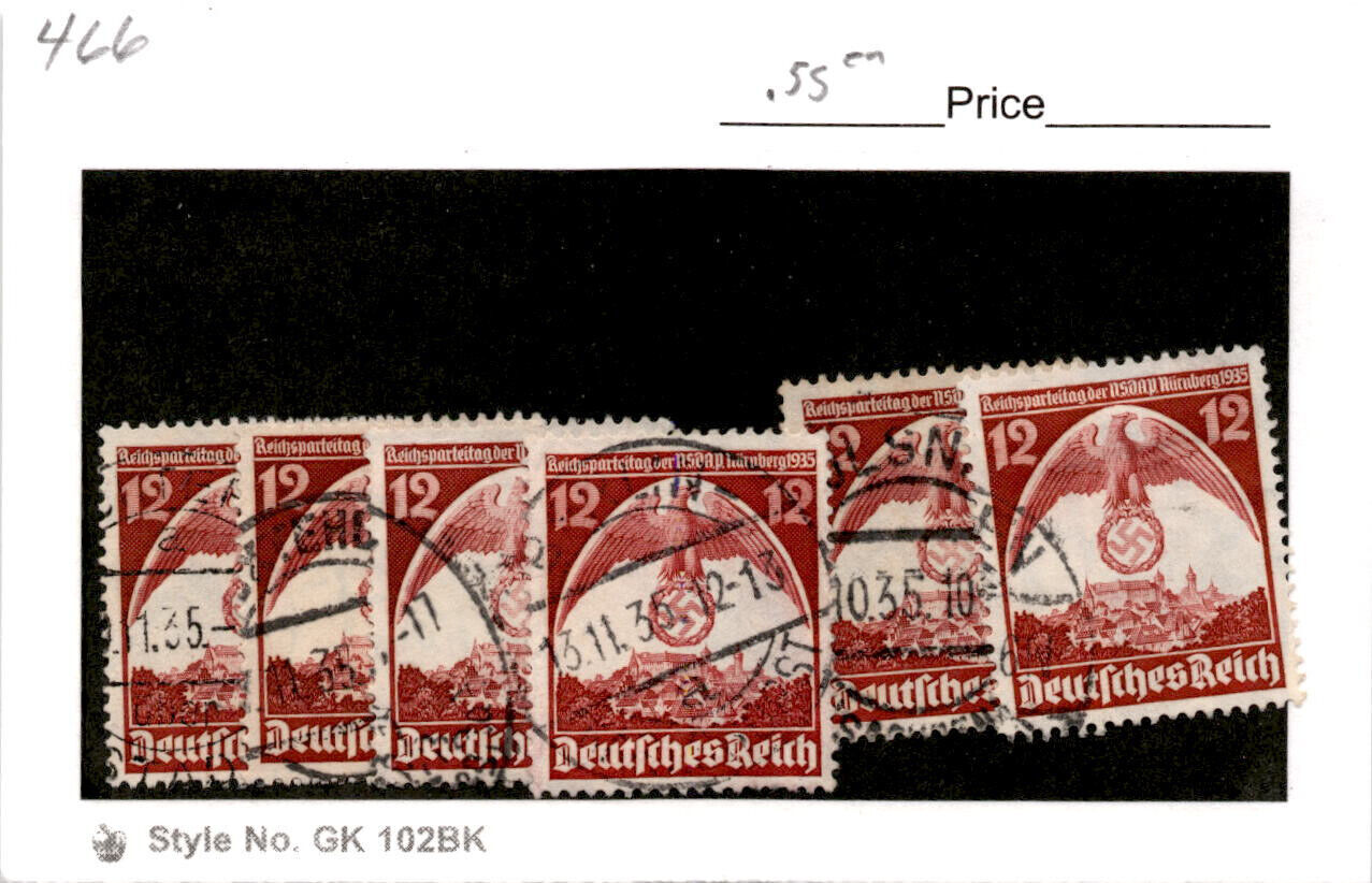 Germany, Postage Stamp, #466 Lot Used, 1935 Eagle Swastika (AB ...
