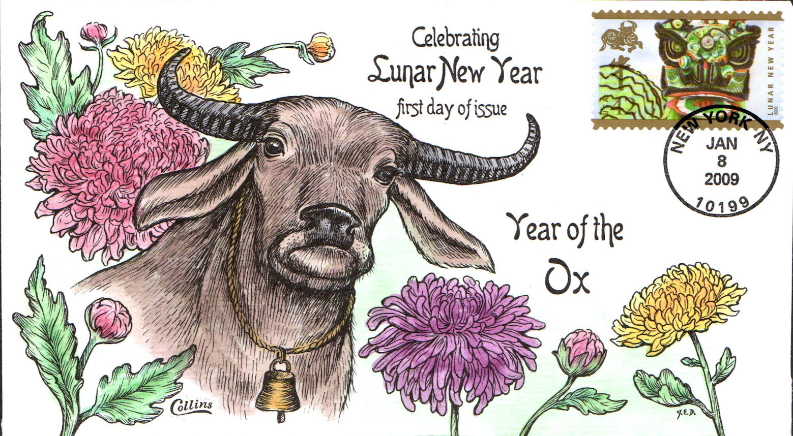 #4375 Year of the Ox Collins FDC | United States, General Issue Stamp ...