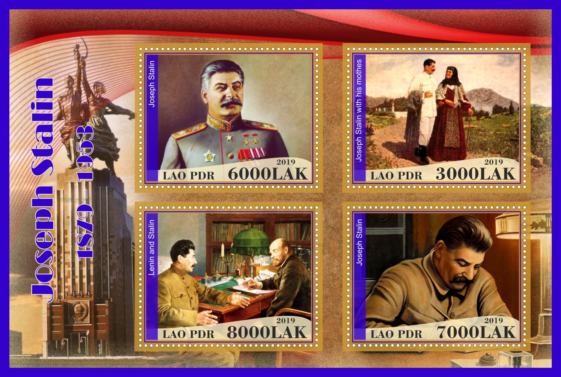 Stamps. Famous people. Joseph Stalin 2019 1+1 sheets perforated | Asia ...