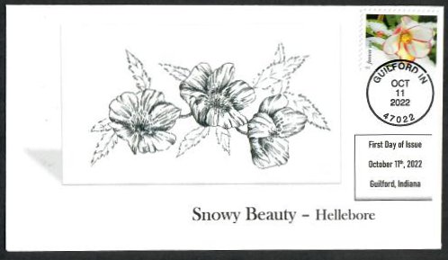5730 - FDC- 60¢ Snowy Beauty – Hellebore -Wally Jr Cachet -Bullseye ...