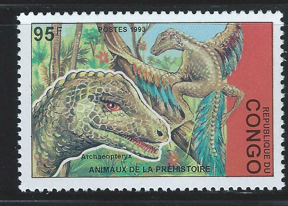 Congo Sc 1043-8Ss Prehistoric Animals Brontosaurus, Pteranodon ...