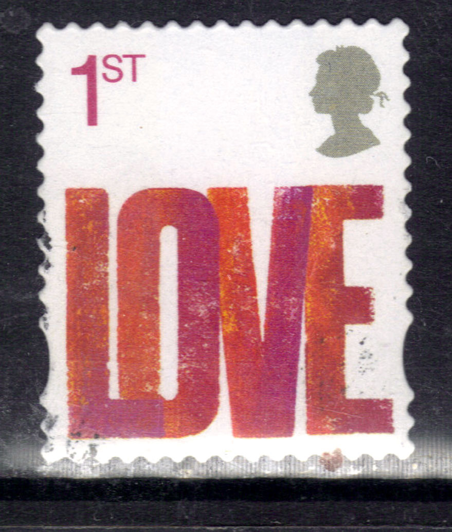 GB 2007 - 08 QE2 1st Smilers LOVE used SG 2693 3rd Series Self Adhes ...