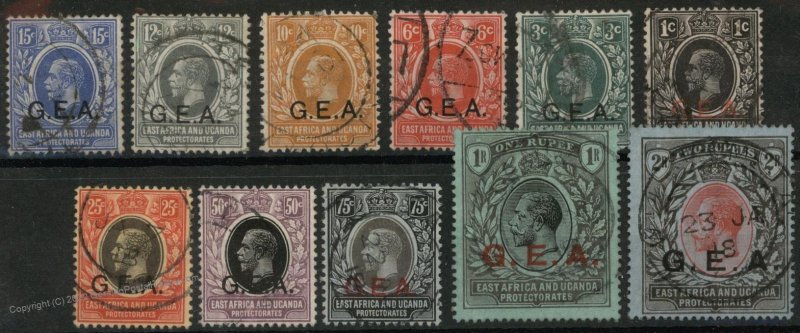 Britain WWI German East Africa Uganda OP KGV GEA DOA Mi33-37 Set Used ...