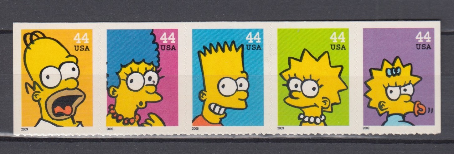 USA #4399-4402 The Simpson's Strip of 5 MNH | United States, General ...