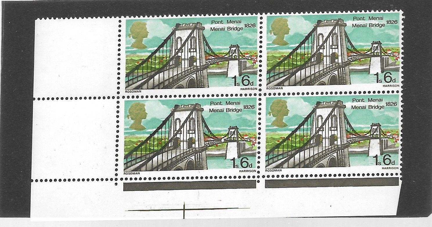 Great Britain Mint Stamps, left bottom margin block of 4 | Great ...