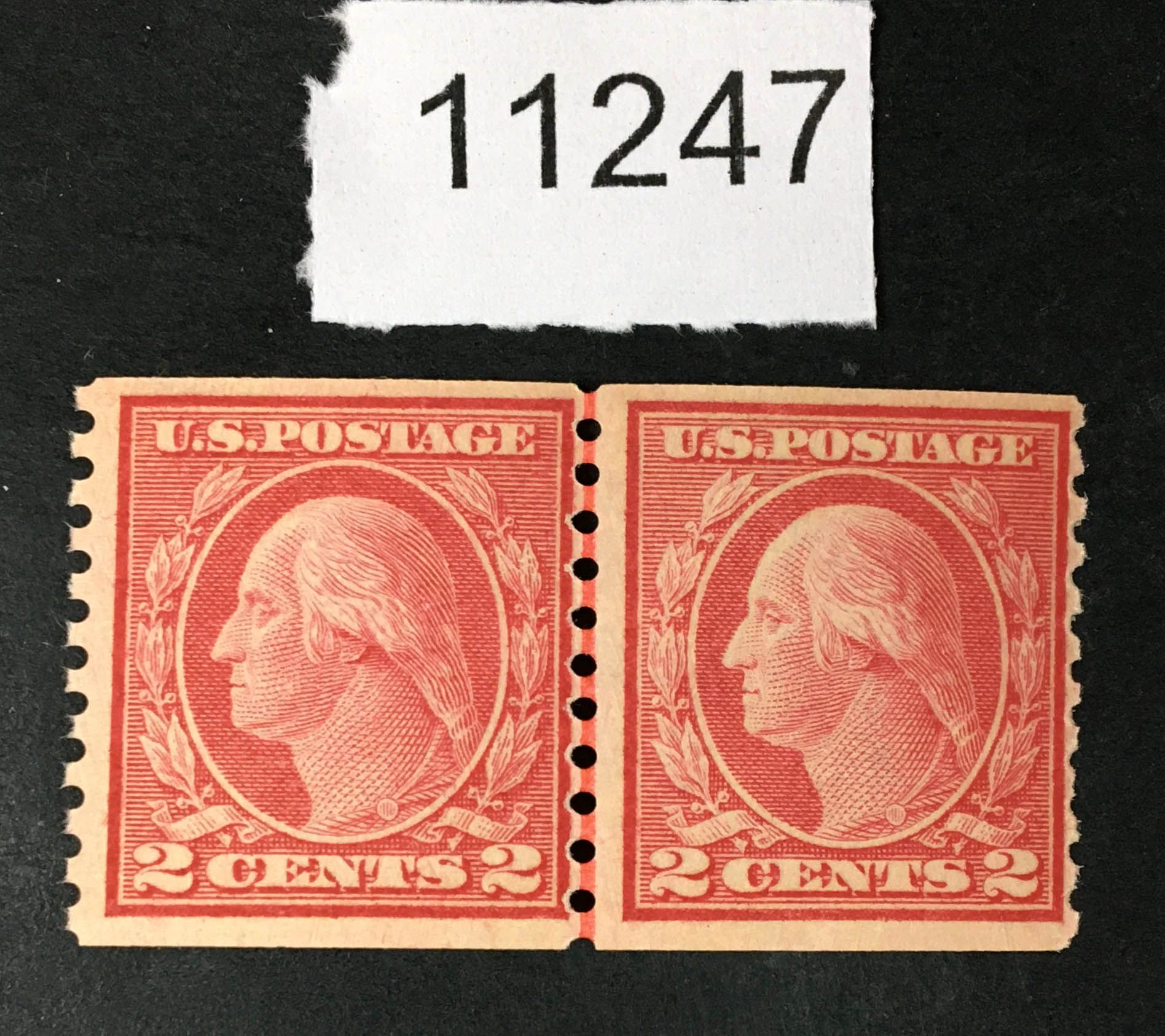 US Stamps # 455 Coil Line Pair Mint OG NH LOT #11247 | United States ...