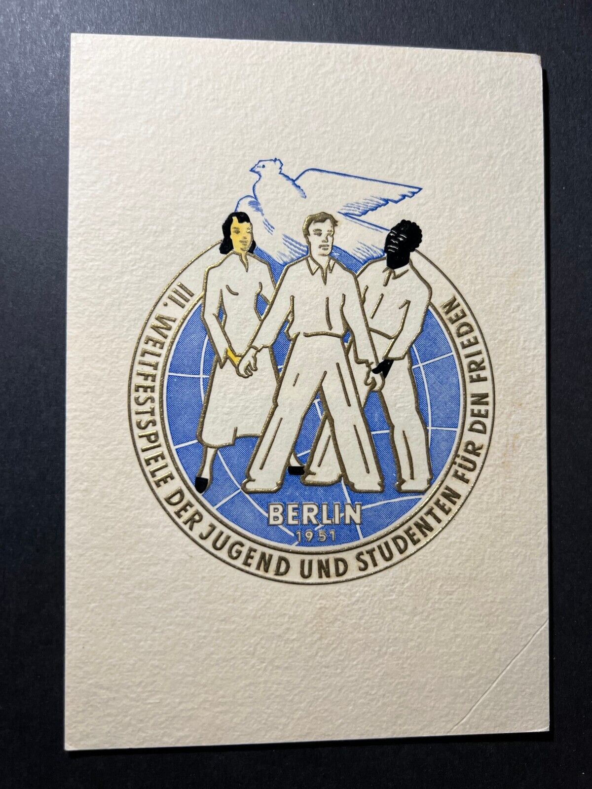 1951 DDR East Germany Stamp Sheet Booklet Cover Berlin World Youth and ...