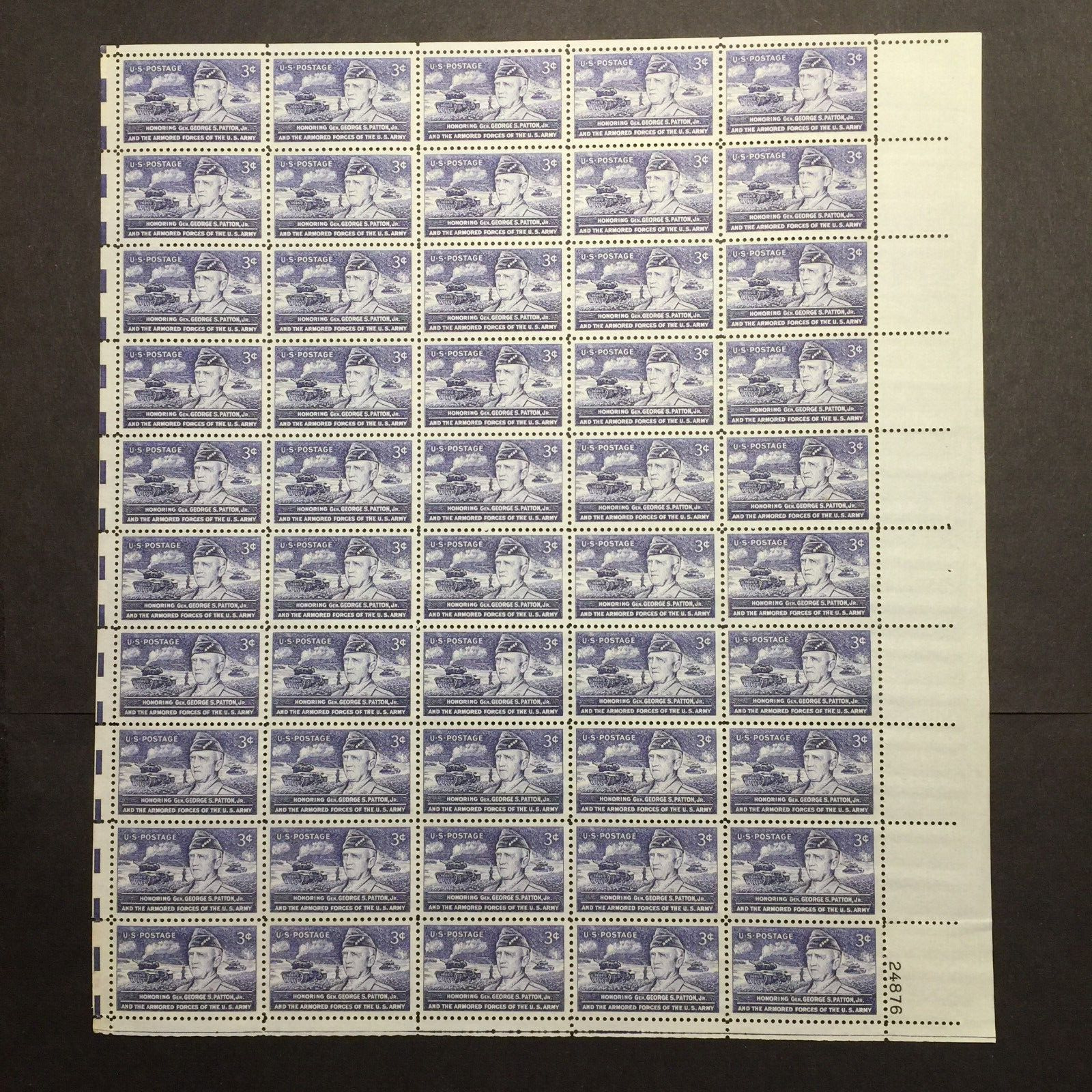 US, 1026, General Patton, Full Sheet, Mint NH, 1950'S Collection ...