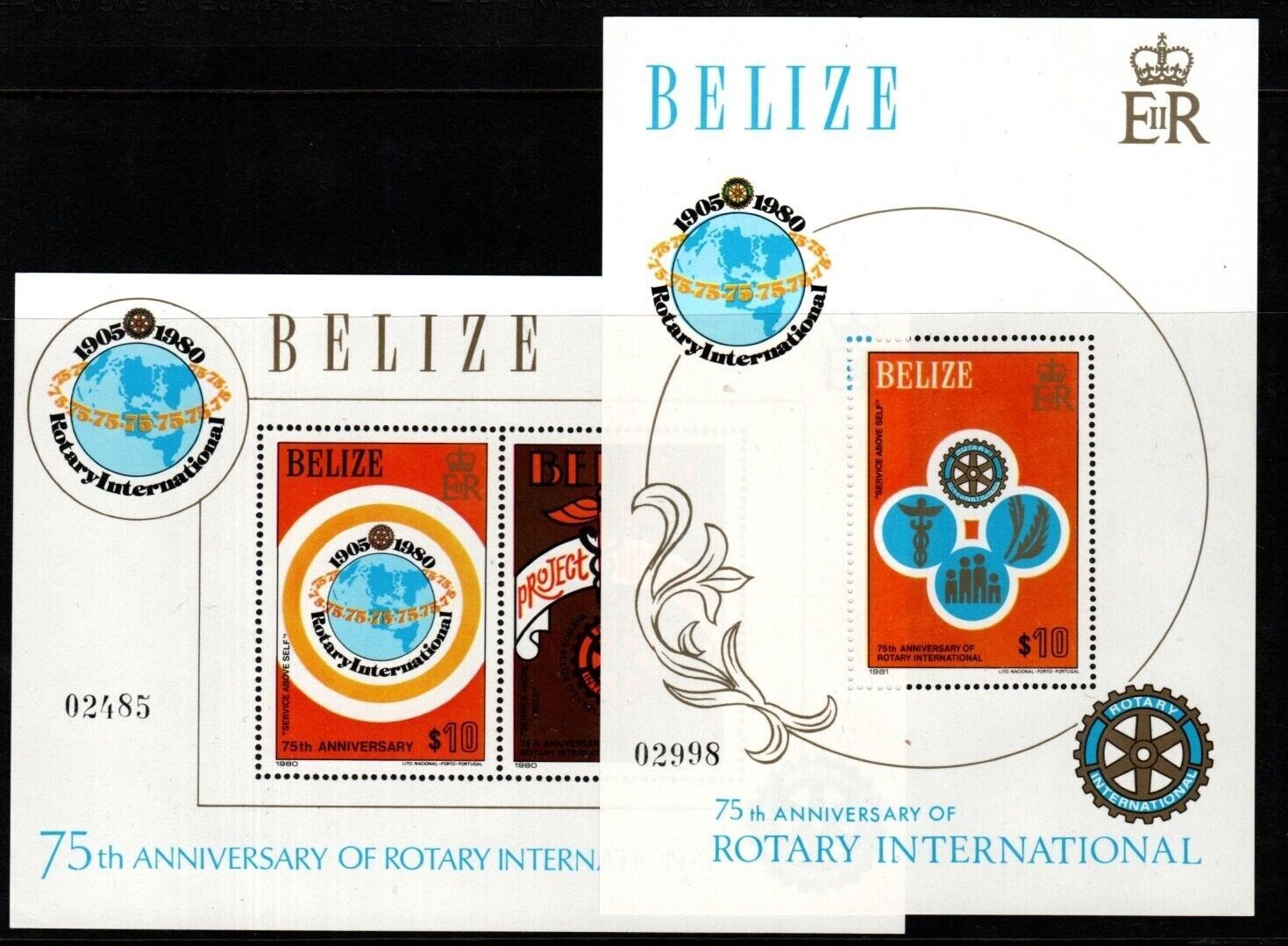 Belize Sgms613 1981 75th Anniversary of Rotary International MNH ...