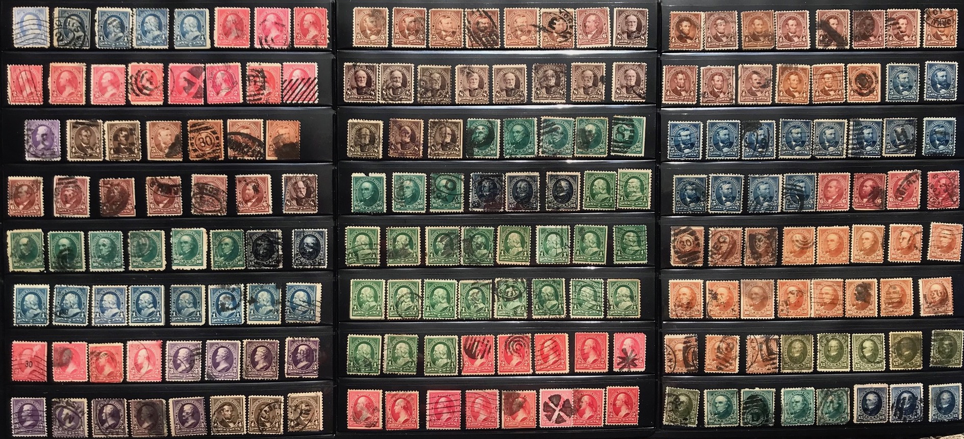 US Stamp Hoard: Bureau "Triangle" Issues 190 Stamps SCV $1100+ / HipStamp