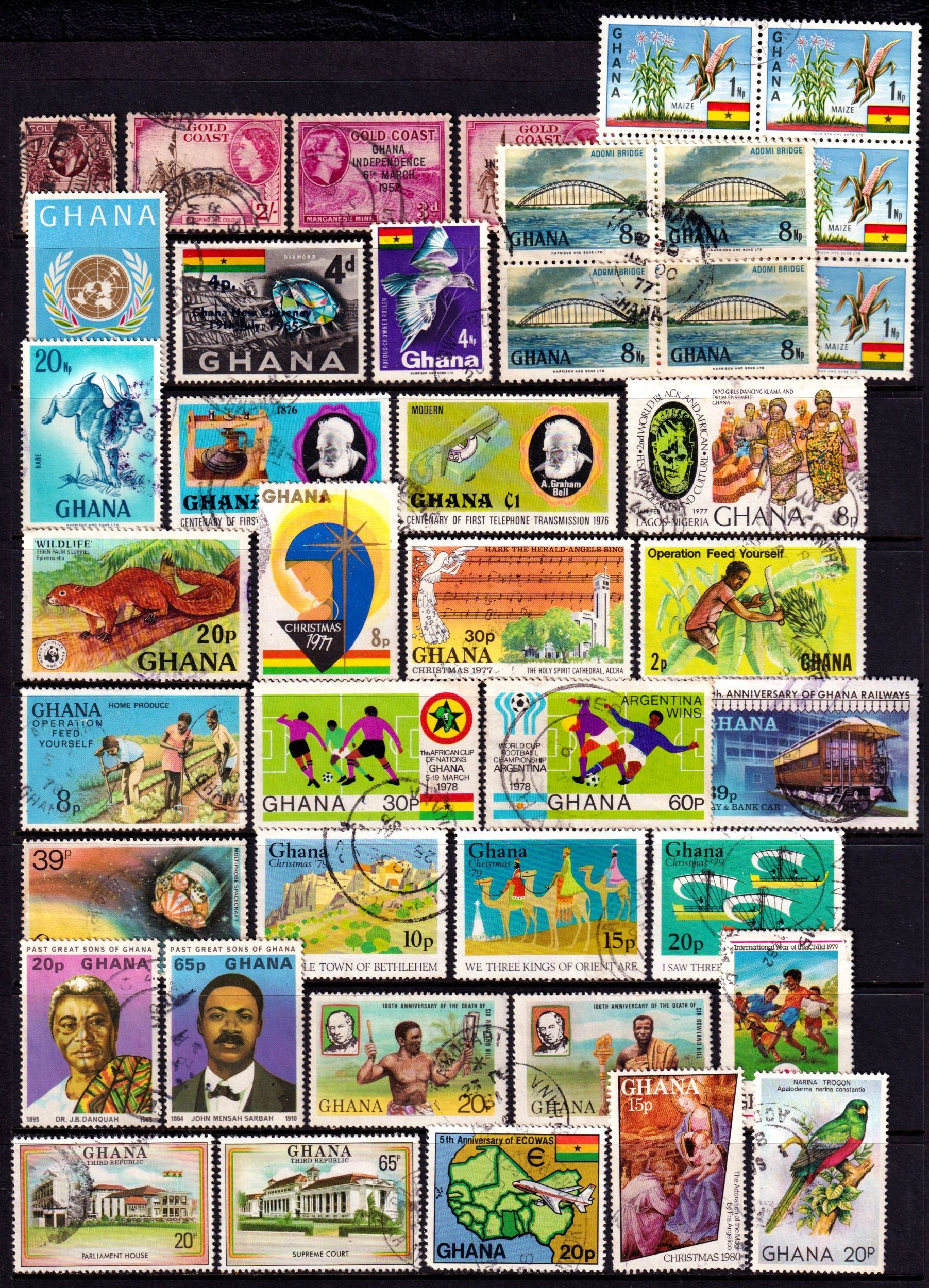 Ghana 1950-80's Used Accumulation | Africa - Ghana, General Issue Stamp ...