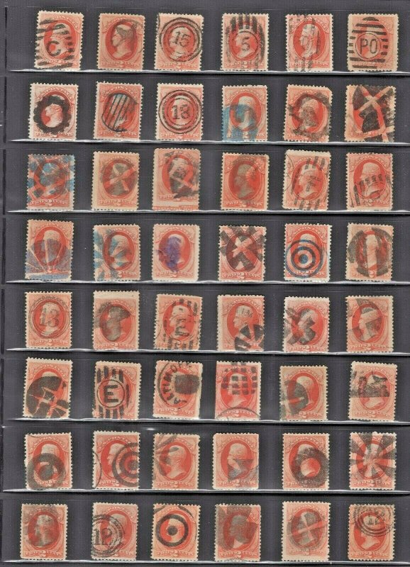 #178 & #183 Used Group of 48 Stamps (JH 5/28) / HipStamp