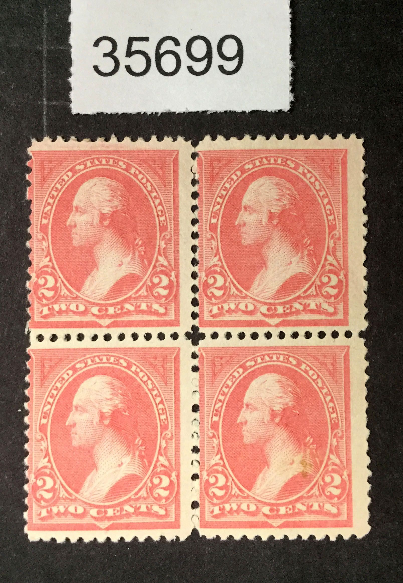 US Stamps #248 Mint OG NH Pink Block $360 LOT #35699 | United States ...