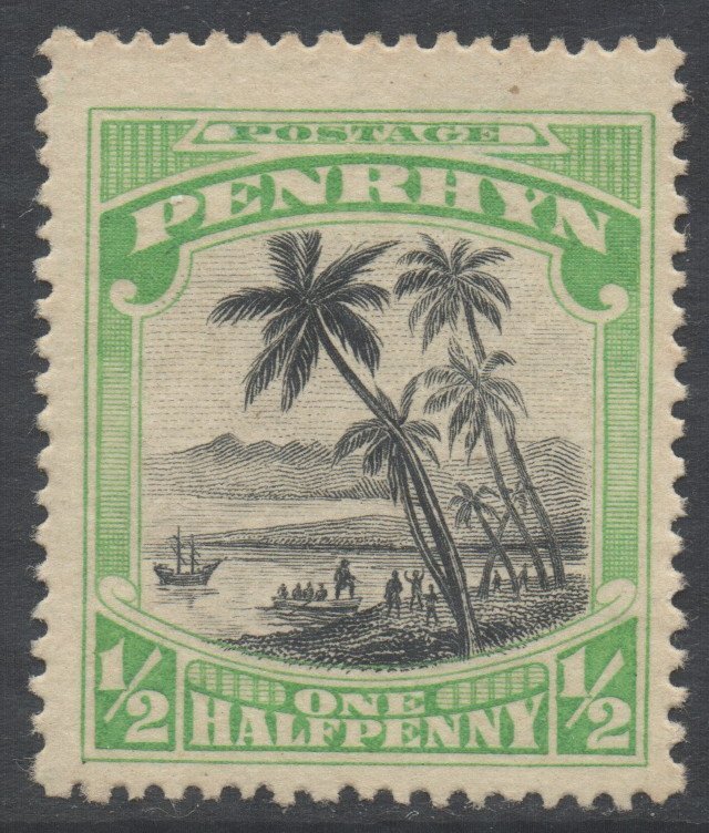 Penrhyn Island (Cook Islands) Scott 25 - SG32, 1920 Pictorial 1/2d MH ...