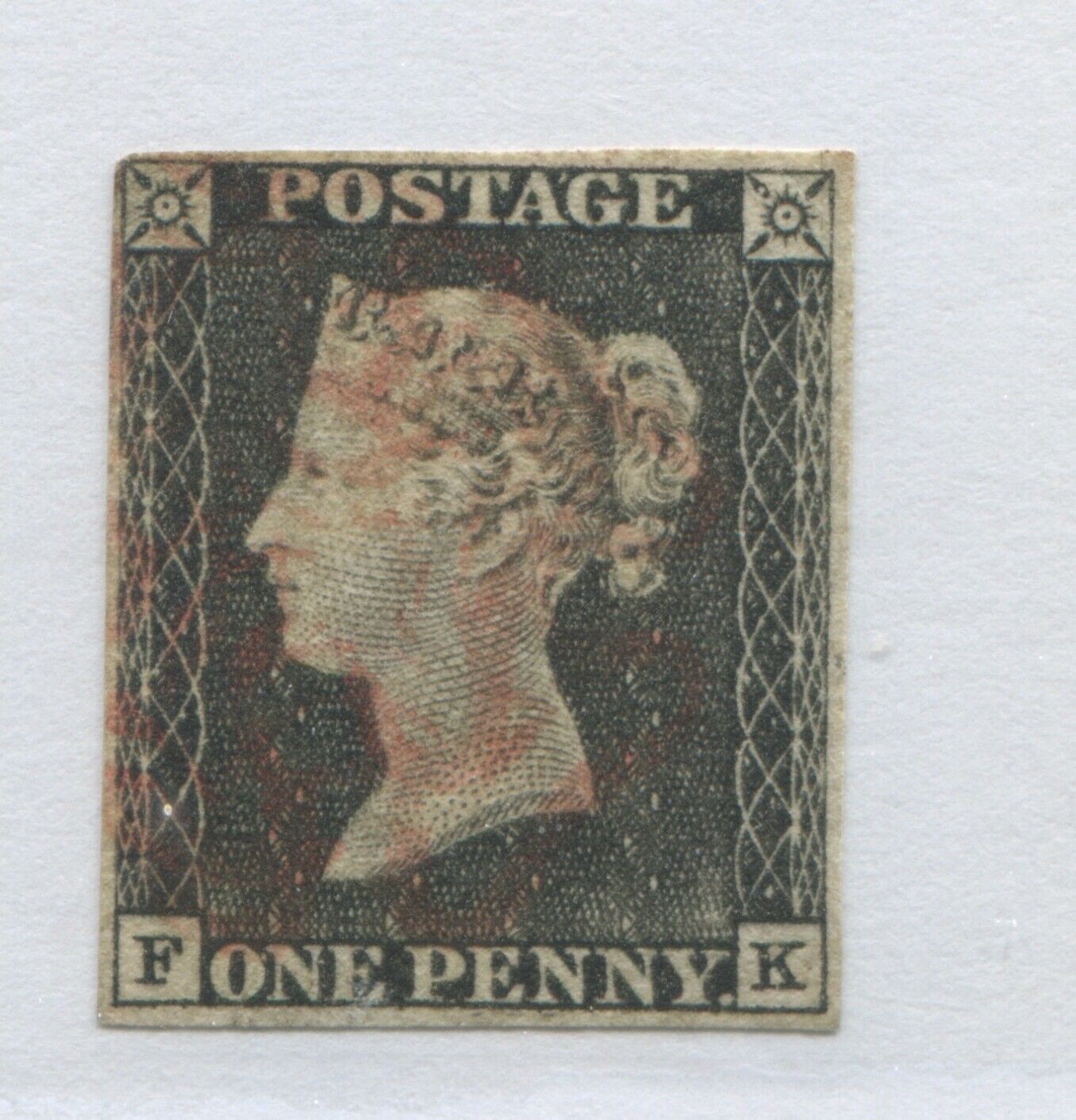 1840 Penny Black FE Plate 1a with 4 good to large even margins with ...