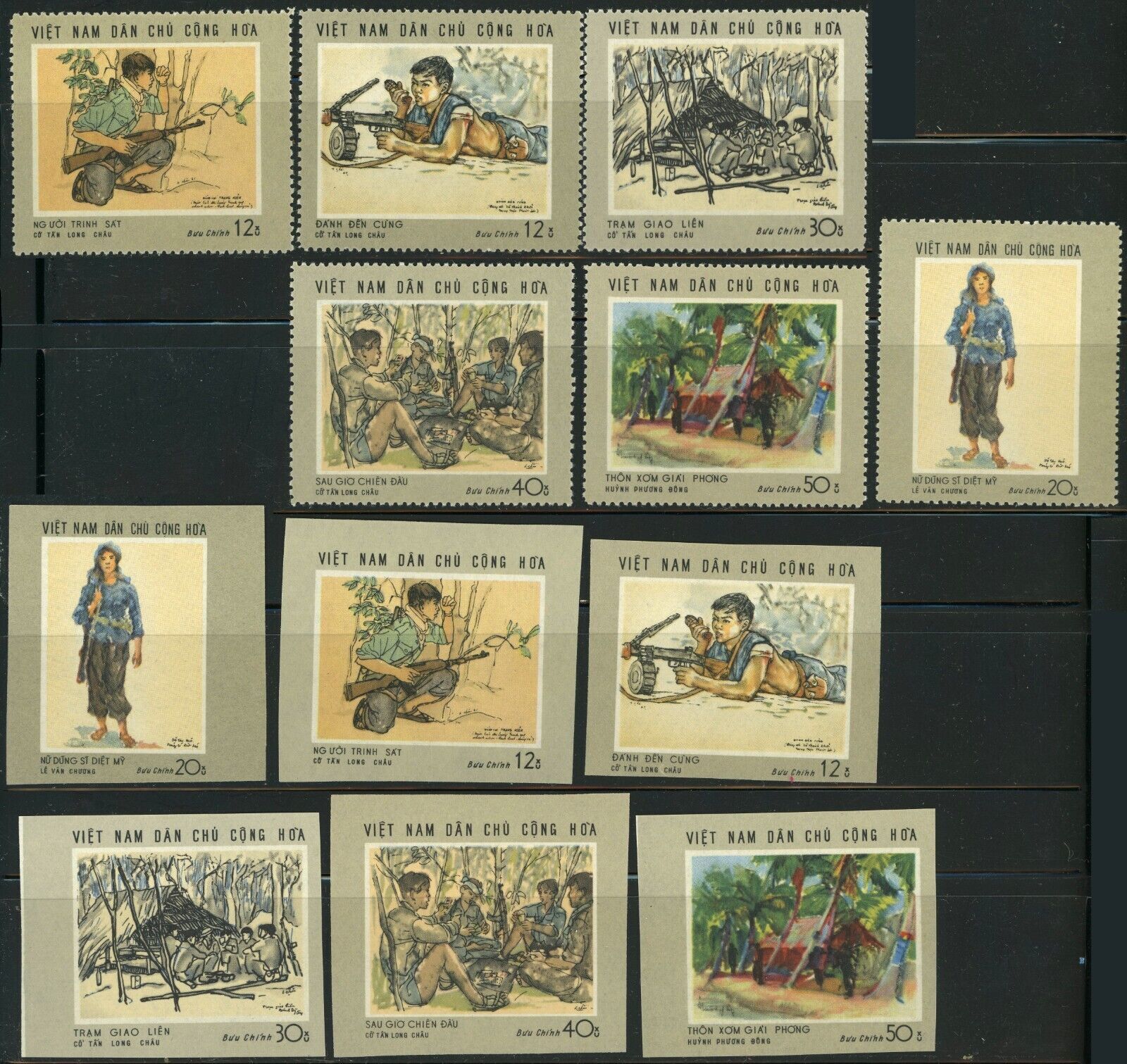 Vietnam #546-551 Scenes of War Postage Asia Stamp Collection 1969 Mint ...
