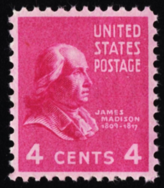 US 808 MNH VF 4 Cent James Madison | United States, General Issue Stamp ...