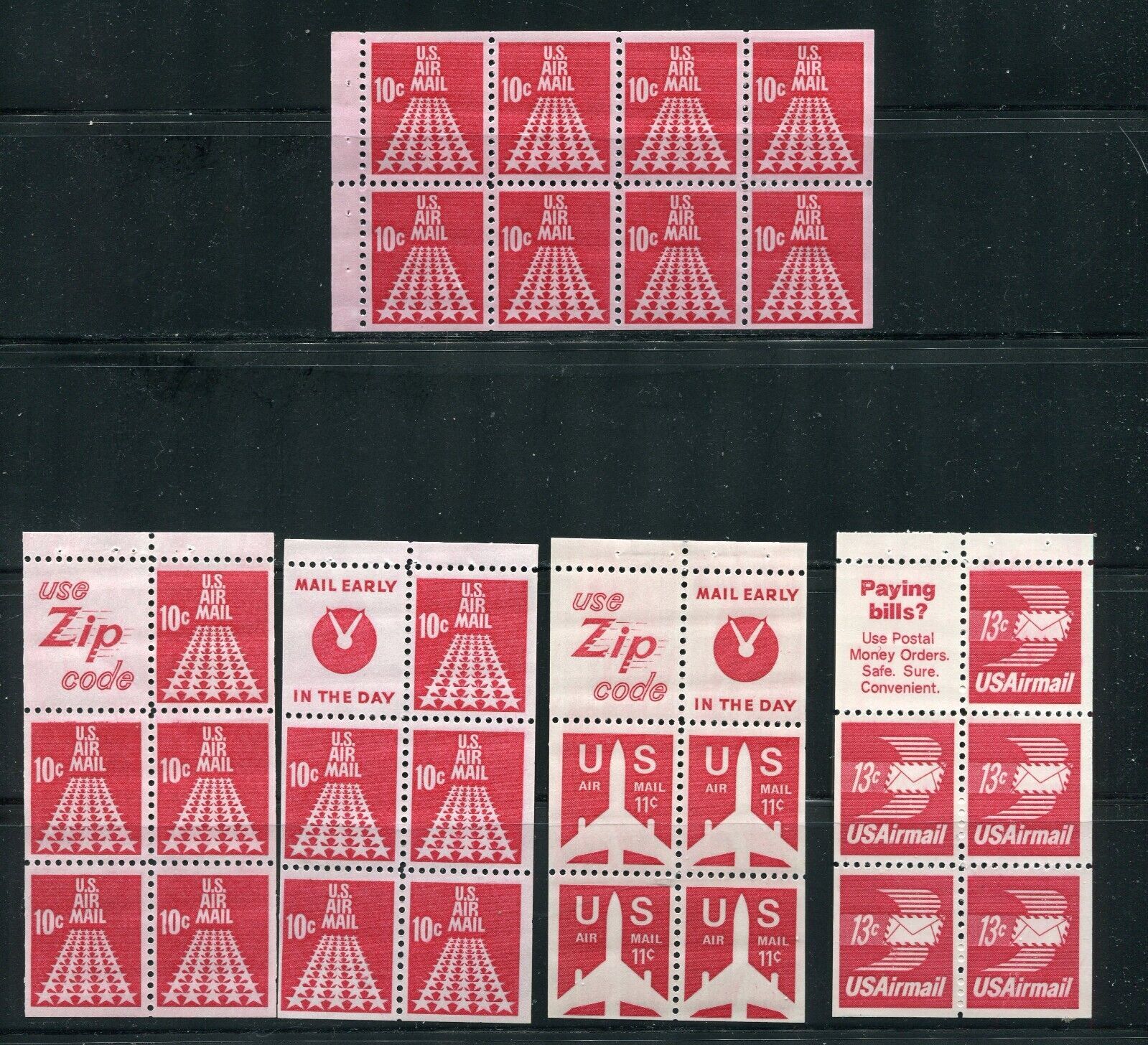 C72, C78, C79 Air Mail Stamp Booklet Panes MNH | United States, Air ...